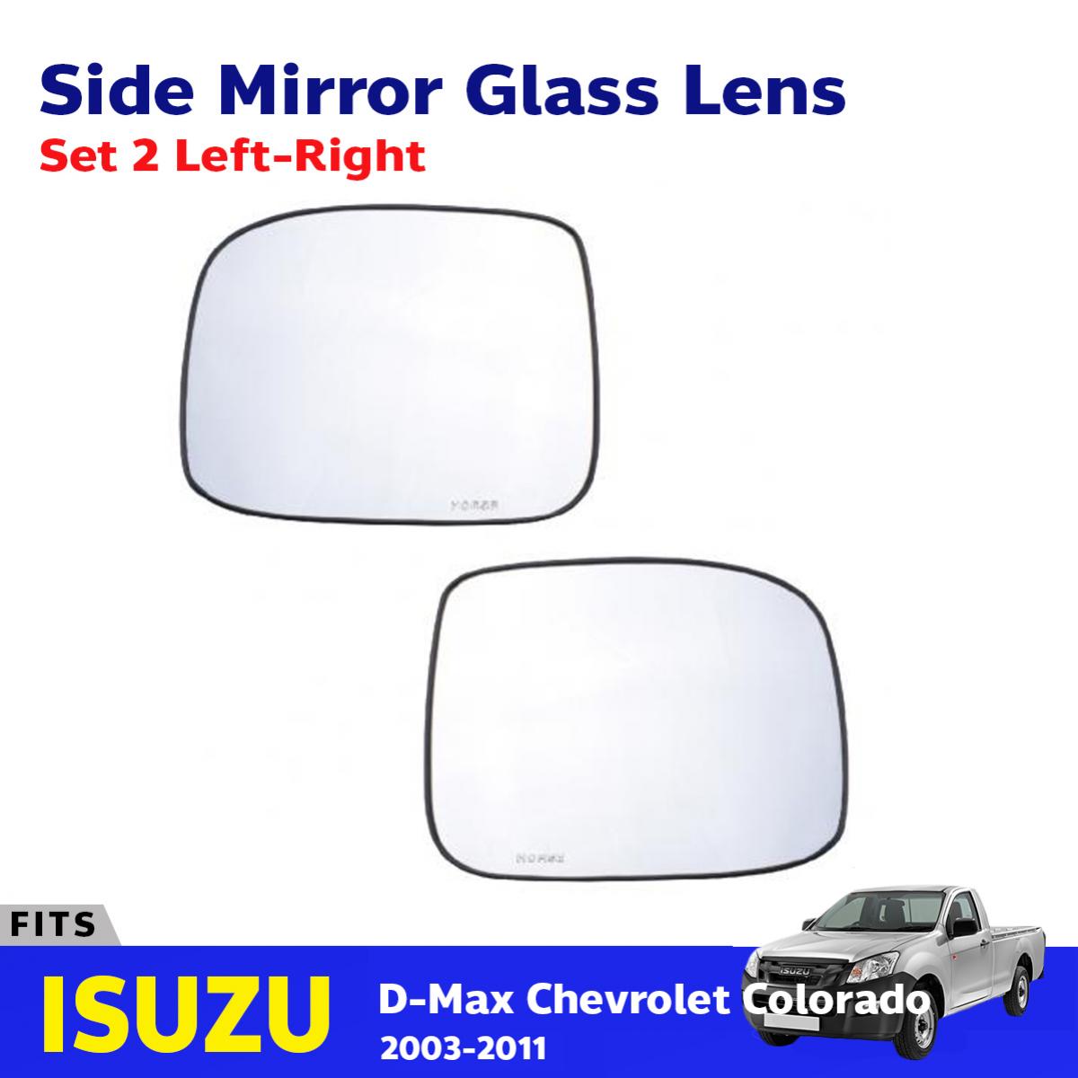 Side Mirror Glass Lens Pair Fits Isuzu D-Max Holden Rodeo RA Pickup ...